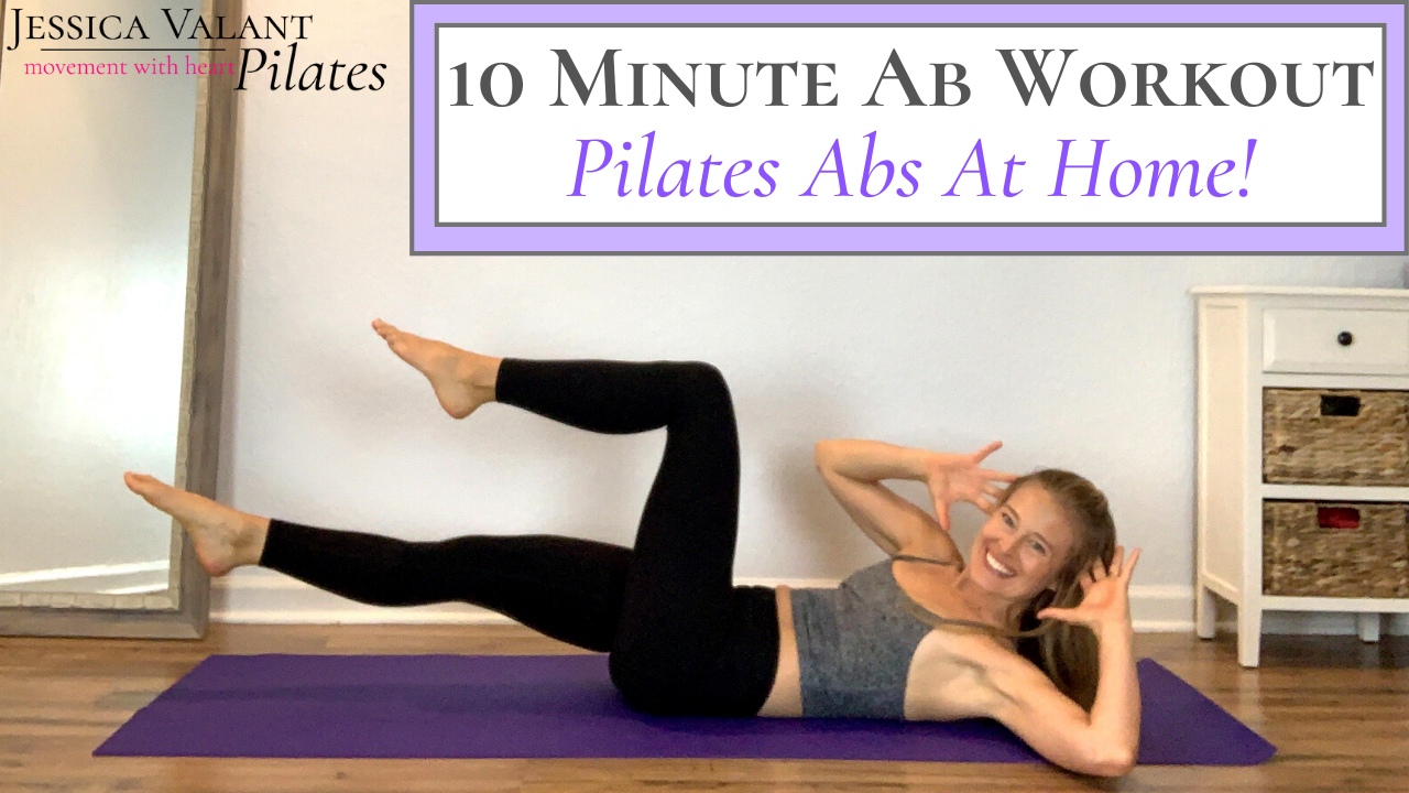 10 Minute Ab Workout Pilates Abs At Home Jessica Valant Pilates